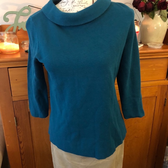 Talbots | Sweaters | 95s Style Teal Sweater | Poshmark